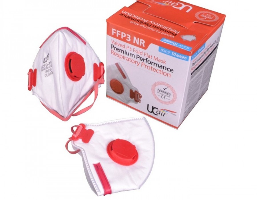 VI Distribution - Ultimate Valved FFP3 Fold Flat Masks (Box of 10)