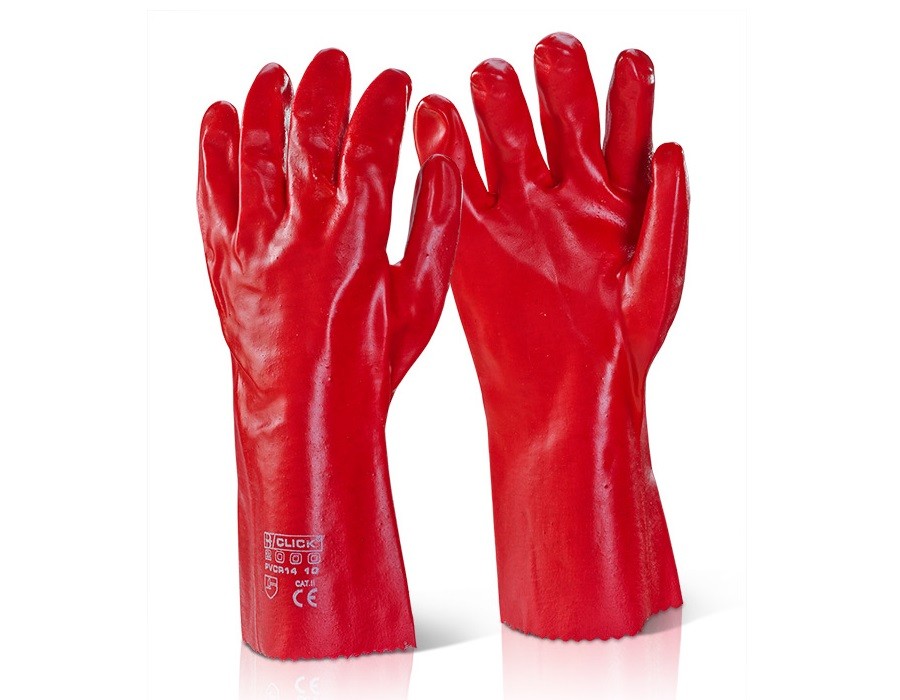 VI Distribution - PVC Red Gauntlet 14"
