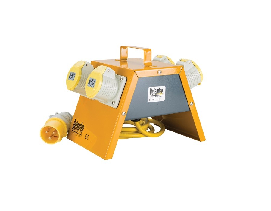 VI Distribution - Defender 110v 4 Way Classic 16a Splitter